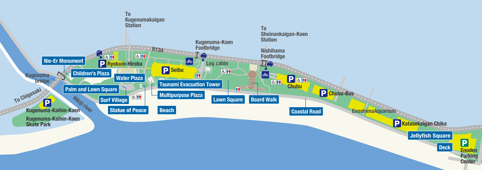 Park Map | English-Shonan Beach Park | 湘南なぎさパーク